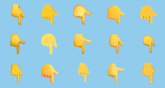 👇 White Down Pointing Backhand Index Emoji Copy And Paste - Emoji Stock