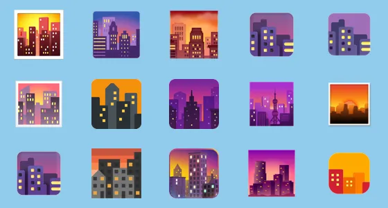 🌆 Cityscape At Dusk Emoji Copy And Paste - Emoji Stock