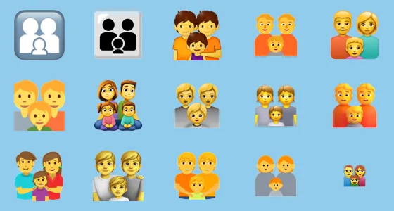 👪 Family Emoji Copy And Paste - Emoji Stock