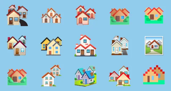🏘️ House Buildings Emoji Copy And Paste - Emoji Stock