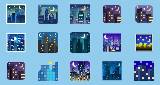 🌃 Night With Stars Emoji Copy And Paste - Emoji Stock
