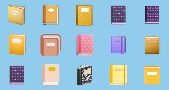 📔 Notebook With Decorative Cover Emoji Copy And Paste - Emoji Stock