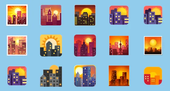 🌇 Sunset Over Buildings Emoji Copy And Paste - Emoji Stock