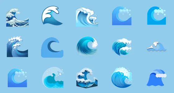 🌊 Water Wave Emoji Copy And Paste - Emoji Stock