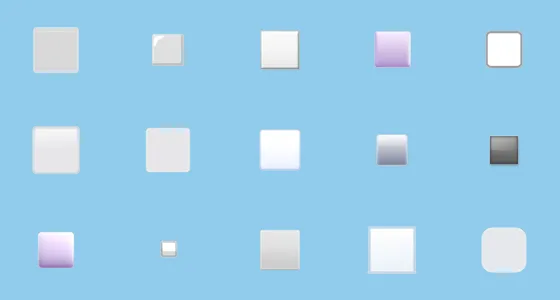 White Medium Small Square Emoji Copy And Paste - Emoji Stock